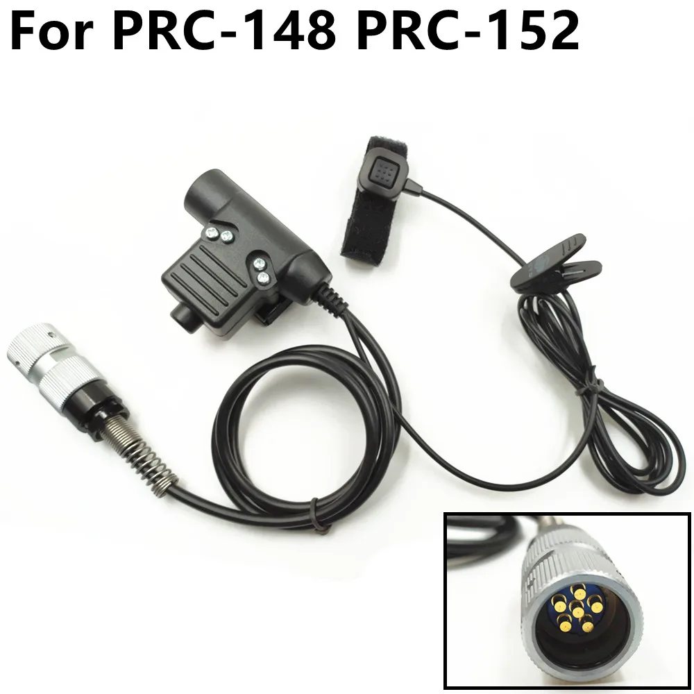 Dual-PTT-U94-For-Z-tactical-headset-HD01-HD03-to-PRC-148-152A-PRC-152 ...