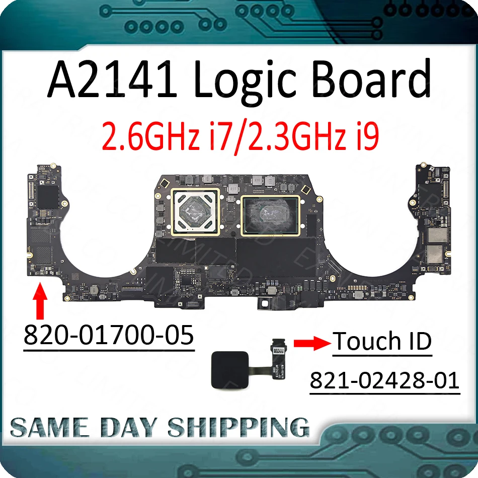 Laptop A2141 Logic Board 820-01700-05 for Apple MacBook Pro Retina 16" Motherboard 2.6 GHz Core ...