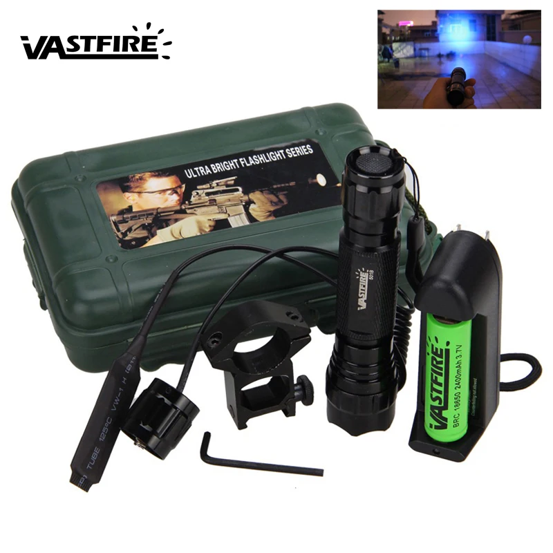 Led Hunting Light Tactical Flashlight+Optional Rechargeable 18650 ...