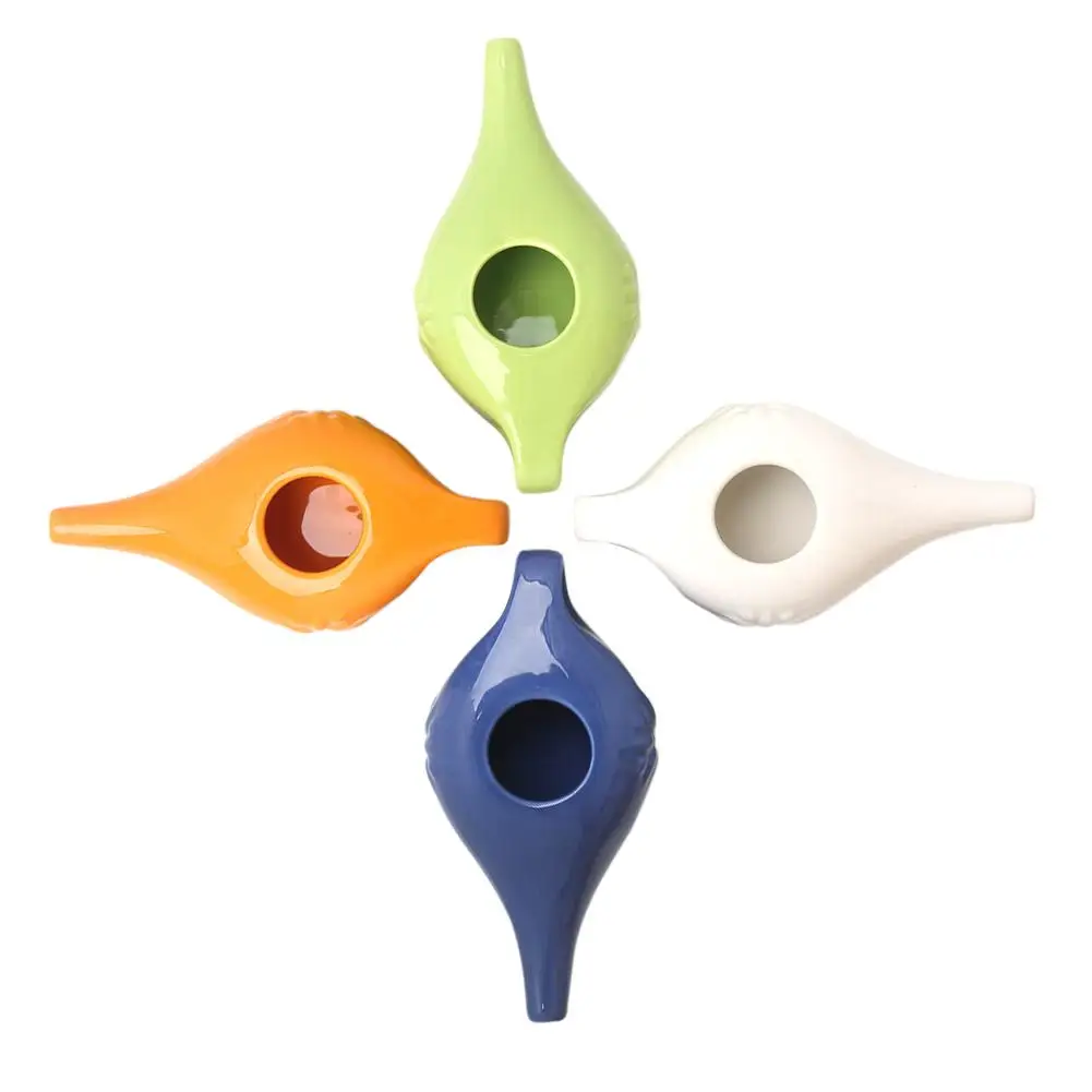 Ceramic Neti Pot Nose Washing Kit Comfortable Spout Pot For Sinus ...