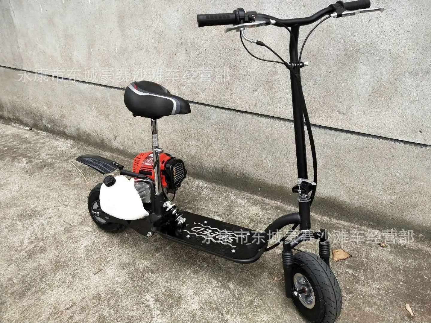 Foldable-Two-Wheel-Gasoline-Scooters-Four-Stroke-Fuel-Power-Steam-Small ...