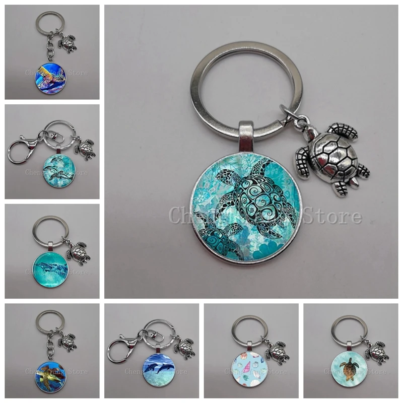 Keychains Keyring Turtle | Turtle Key Chain Jewelry | Marine Turtle ...
