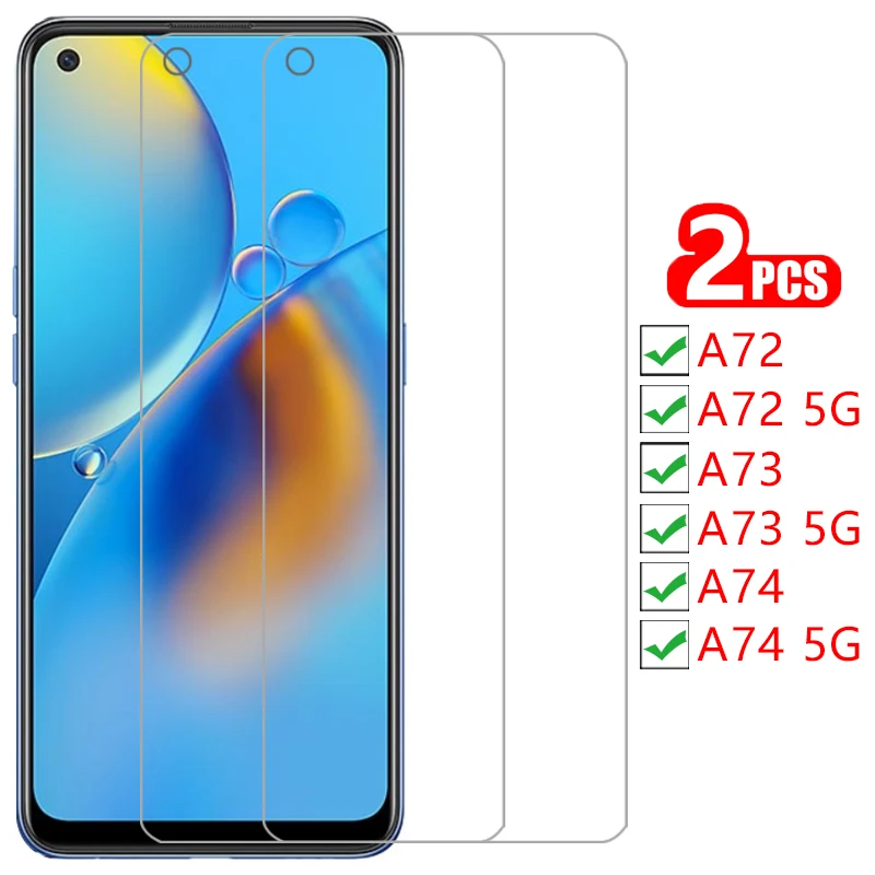 screen protector tempered glass for oppo a74 a73 a72 5g case cover on ...