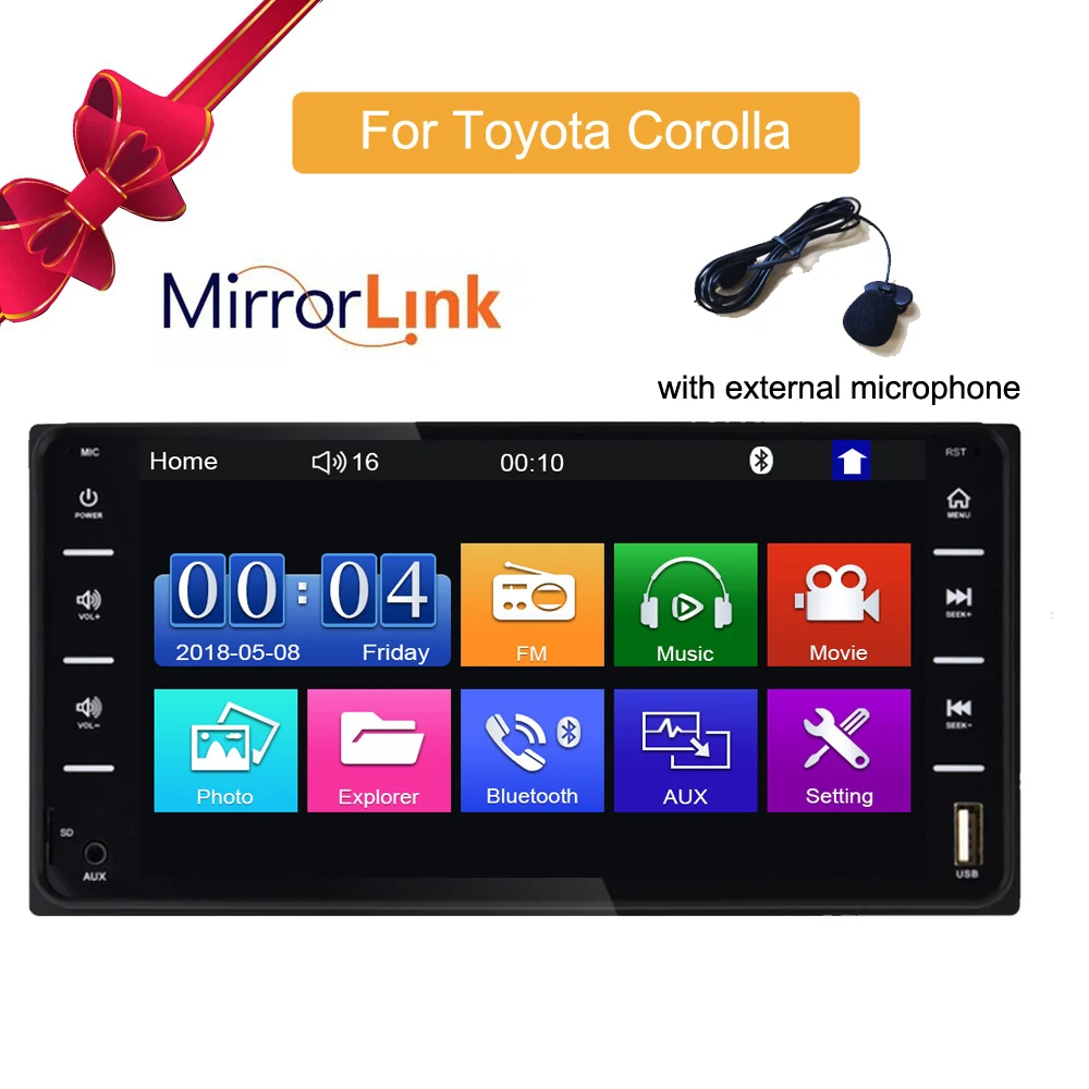 Car-Audio-MP5-DVD-Player-For-Toyota-Corolla-2-Din-Touch-Screen-Android ...