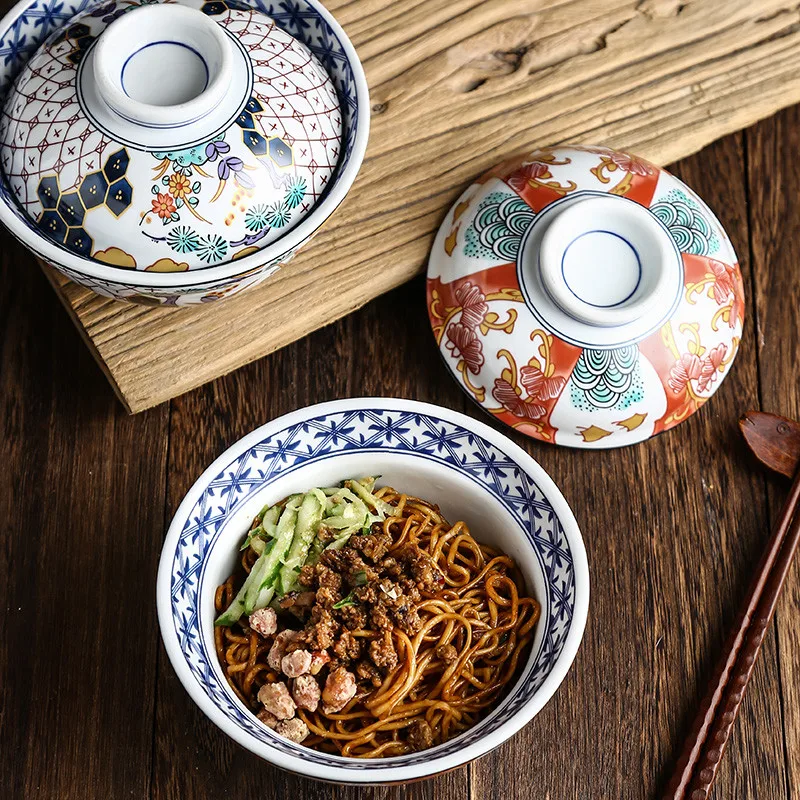 Bol,Pot à ragoût en céramique de Style japonais avec couvercle,grand ...