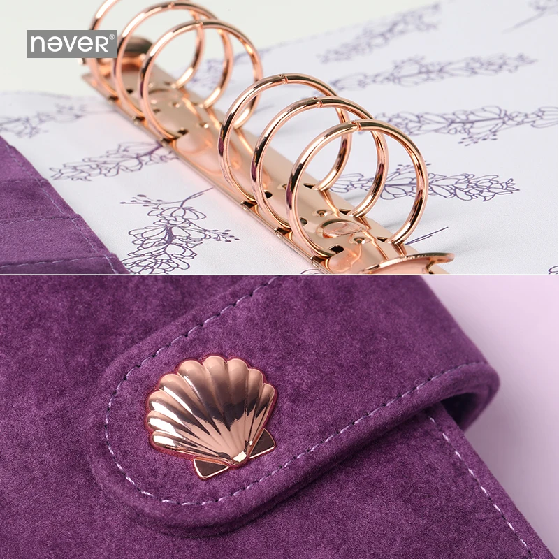 Never Mermaid Luxury Purple Ring Binder Notebooks 2020 Agenda A6 ...