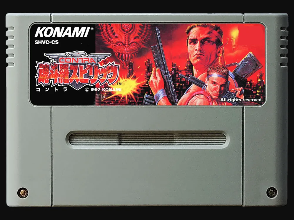 16 비트 게임 ** Contra Spirits (일본 NTSC 버전!!)|게임 딜| - AliExpress