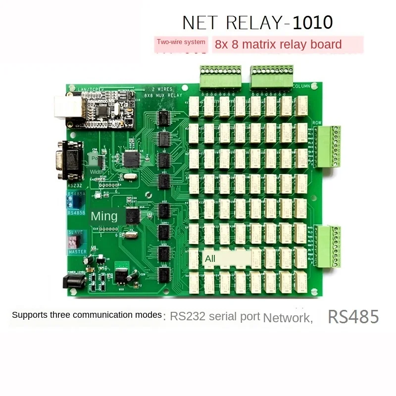 Ethernet Relay Control Board Serial Communication Two-Wire 8x8 Matrix ...