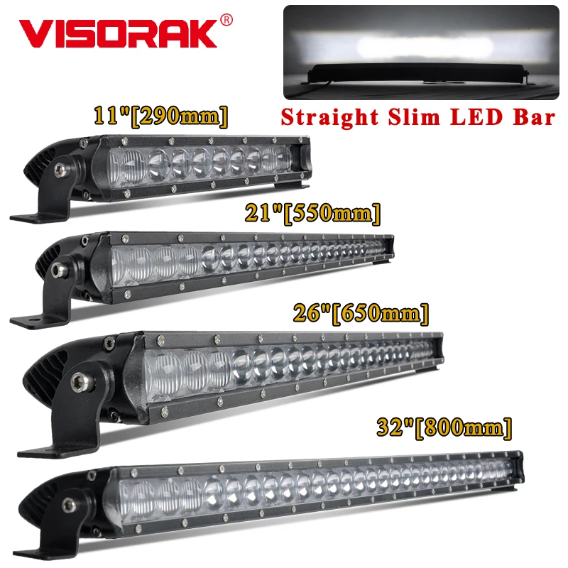 Slim Straight LED Light Bar - Single Row - Light Bars Ireland