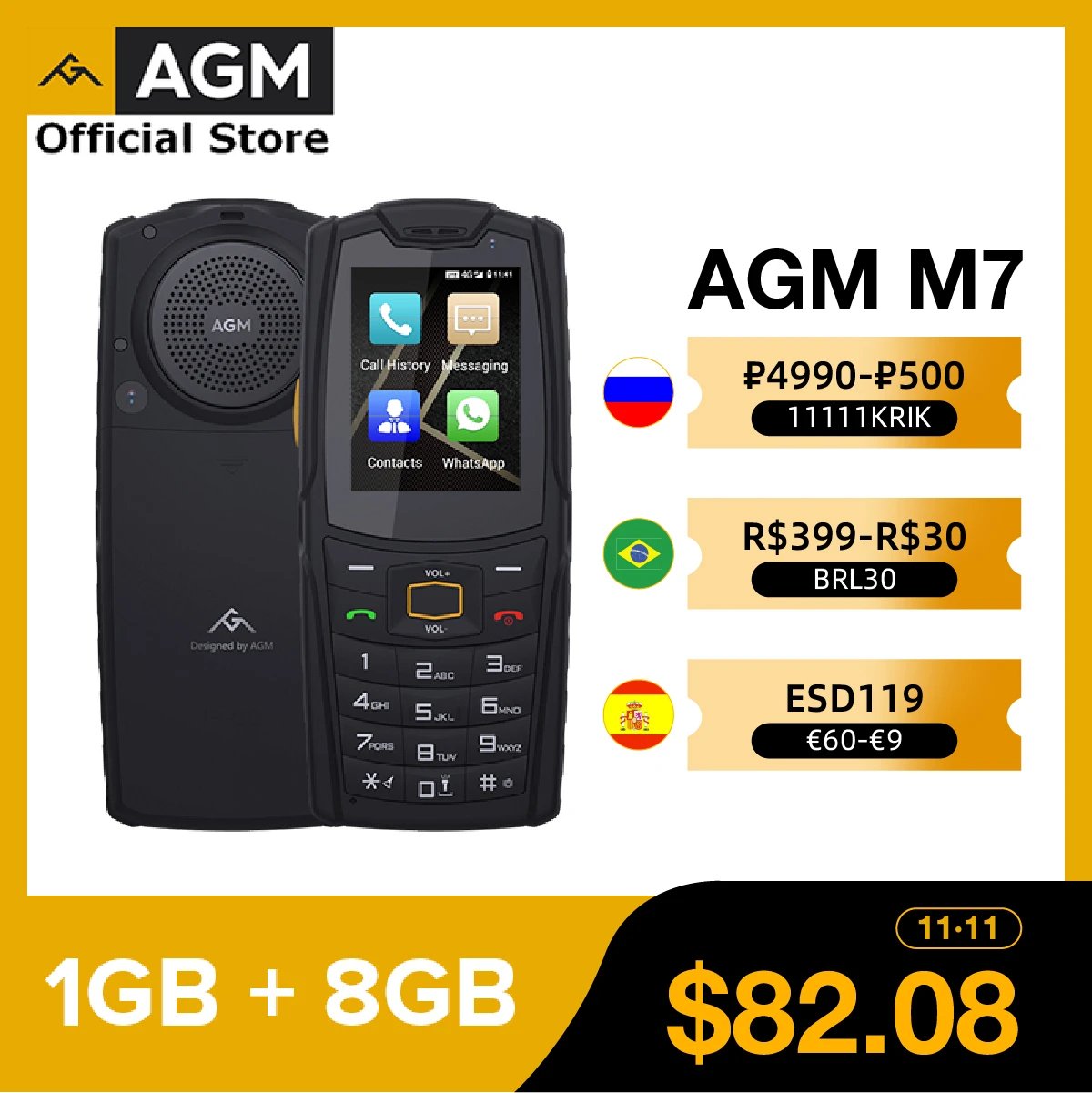 AGM Rugged Phones are available for Discounted Price at Double 11 Sale ...