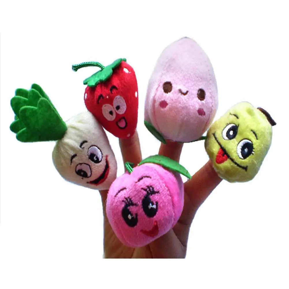 GloryStar Fruits and Vegetables Soft Finger Puppets Set for Children ...