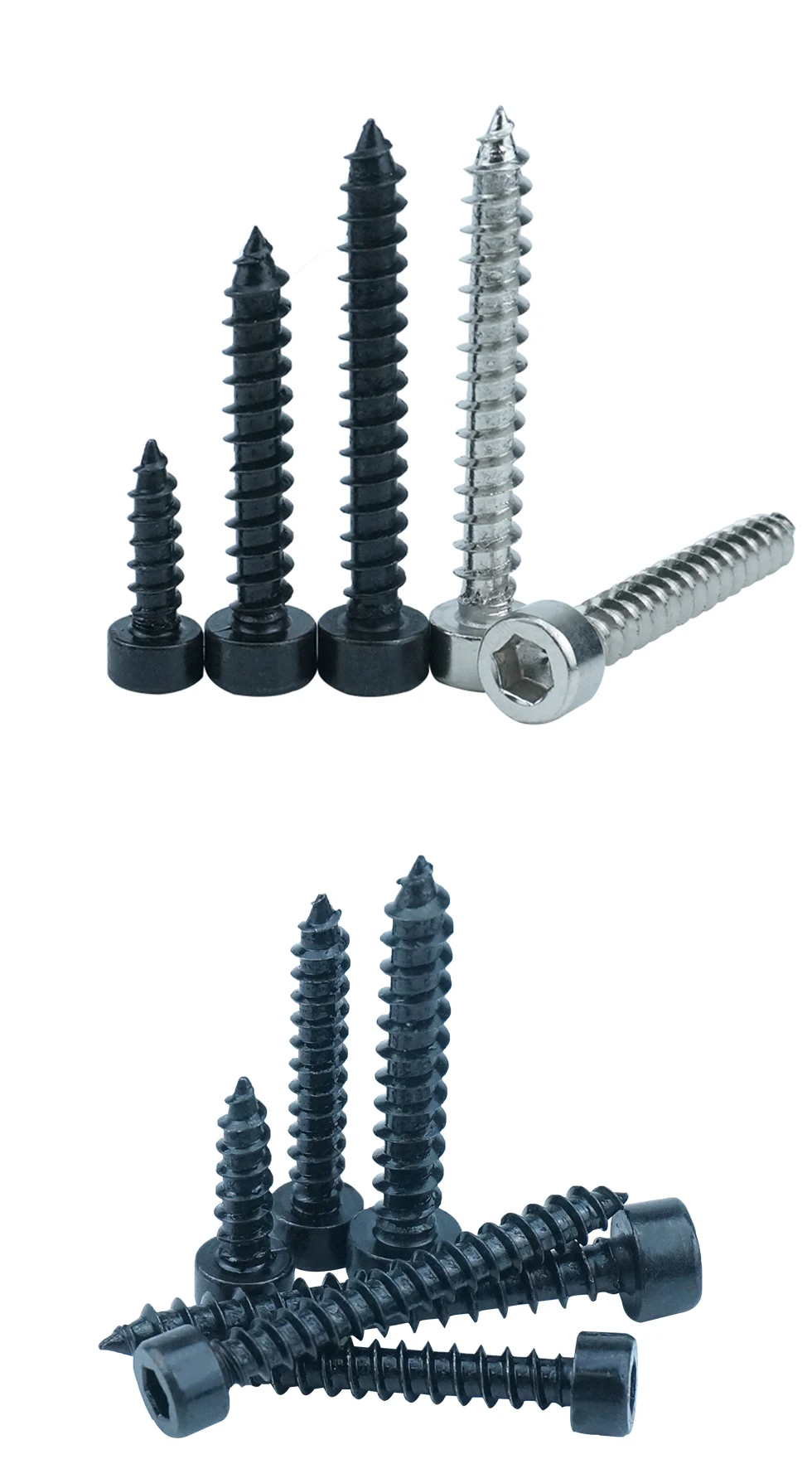 VIS,Black-M3 50pcs-8mm--100 Pièces M2 M2.6 M3 M4 M5 M6 Hexagone À Six Pans Creux Vis ...