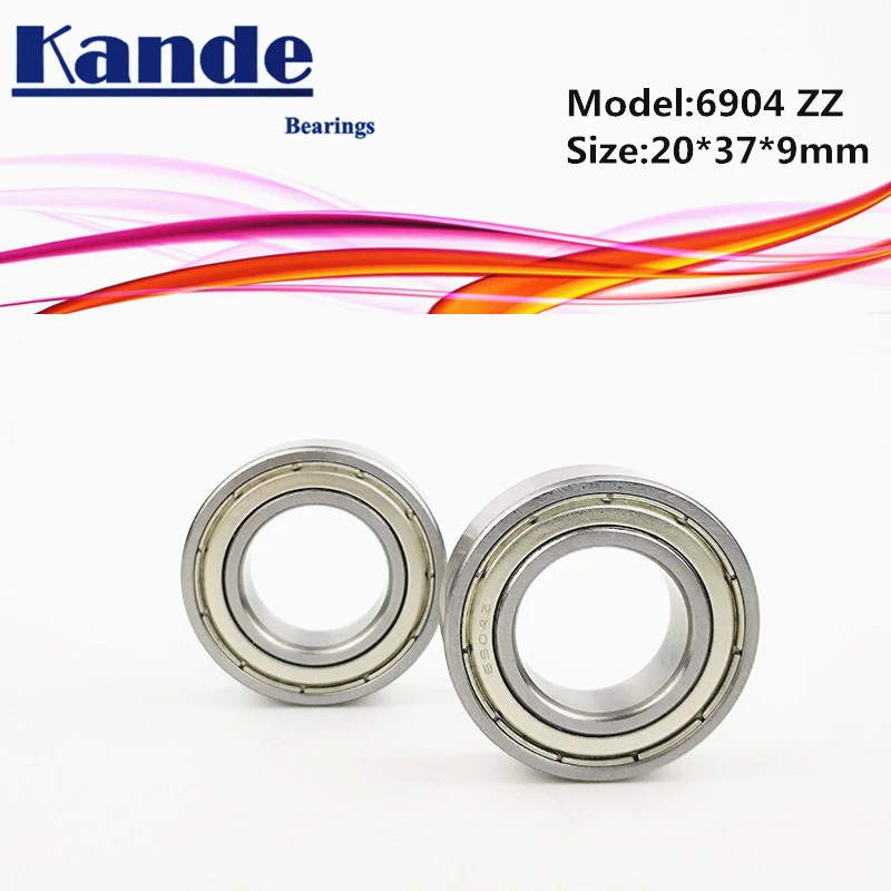 6904 ZZ 20x37x9mm ABEC 1 4 piezas 6904ZZ sección delgada Ranura ...