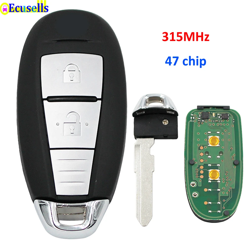 2 Button Smart Keyless Remote Key Fob for Suzuki VITARA FSK 315MHZ with ...