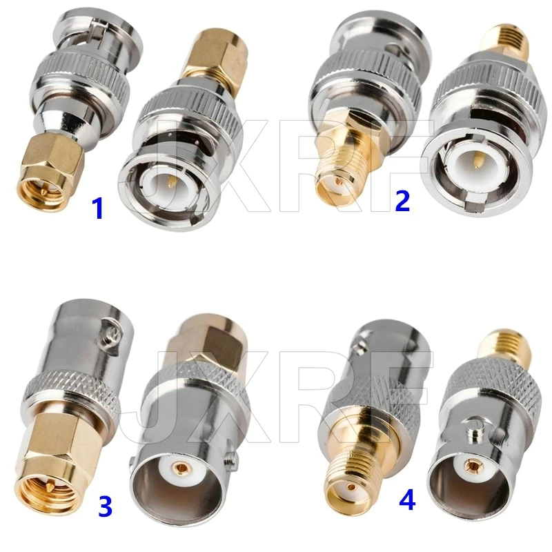 2pcs Sma Male Female To Bnc Male Female Adapter For Wireless Lan ...