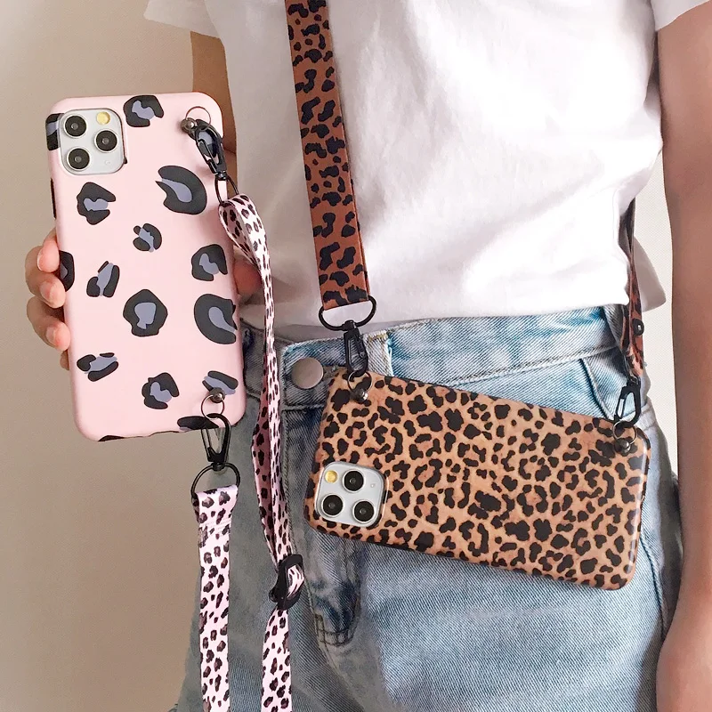 Fashion Cross Shoulder Strap Soft TPU Cases For iPhone 14 13 12Mini ...