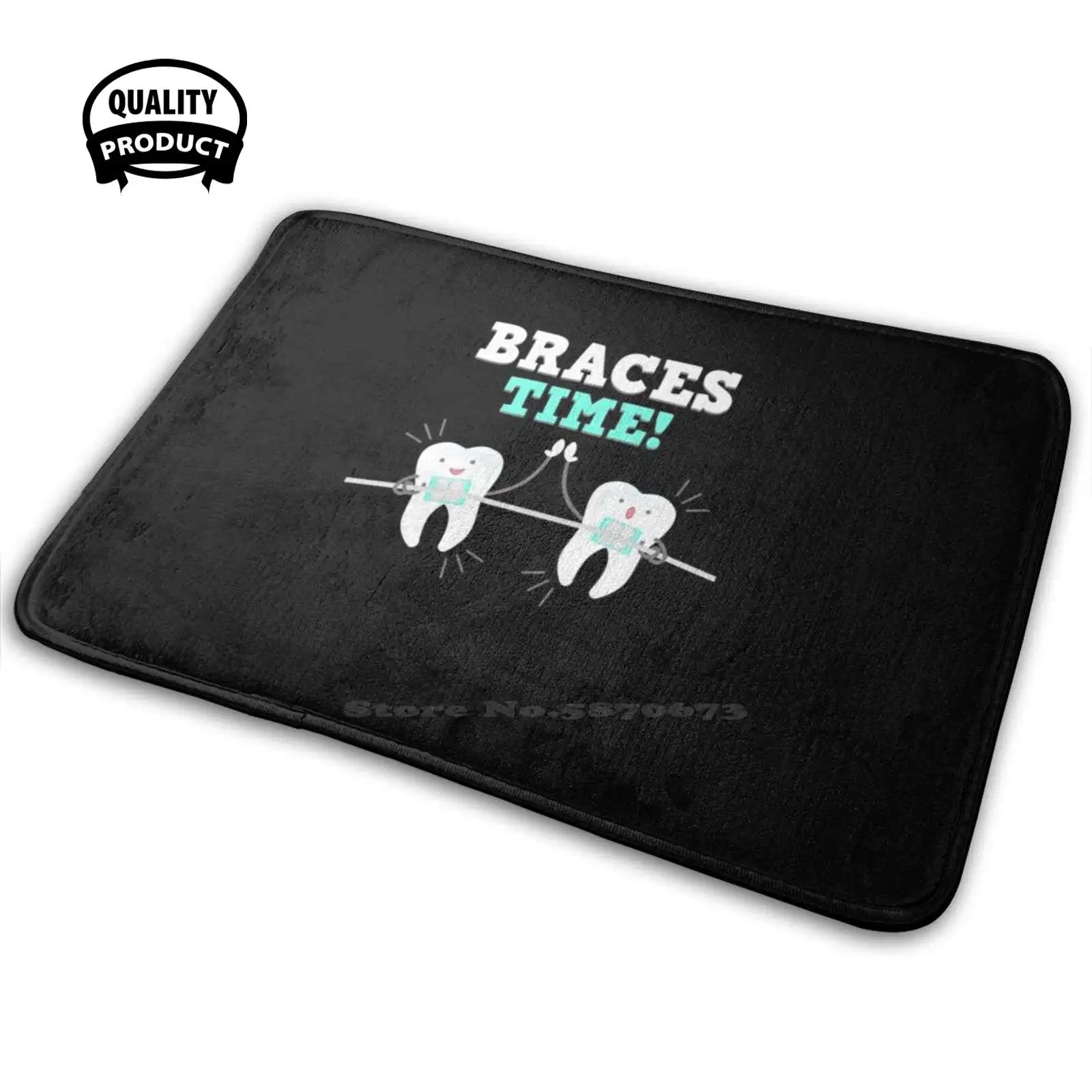 Braces-Mouth-Teeth-Orthodontist-Comfortable-Door-Mat-Rug-Carpet-Cushion ...