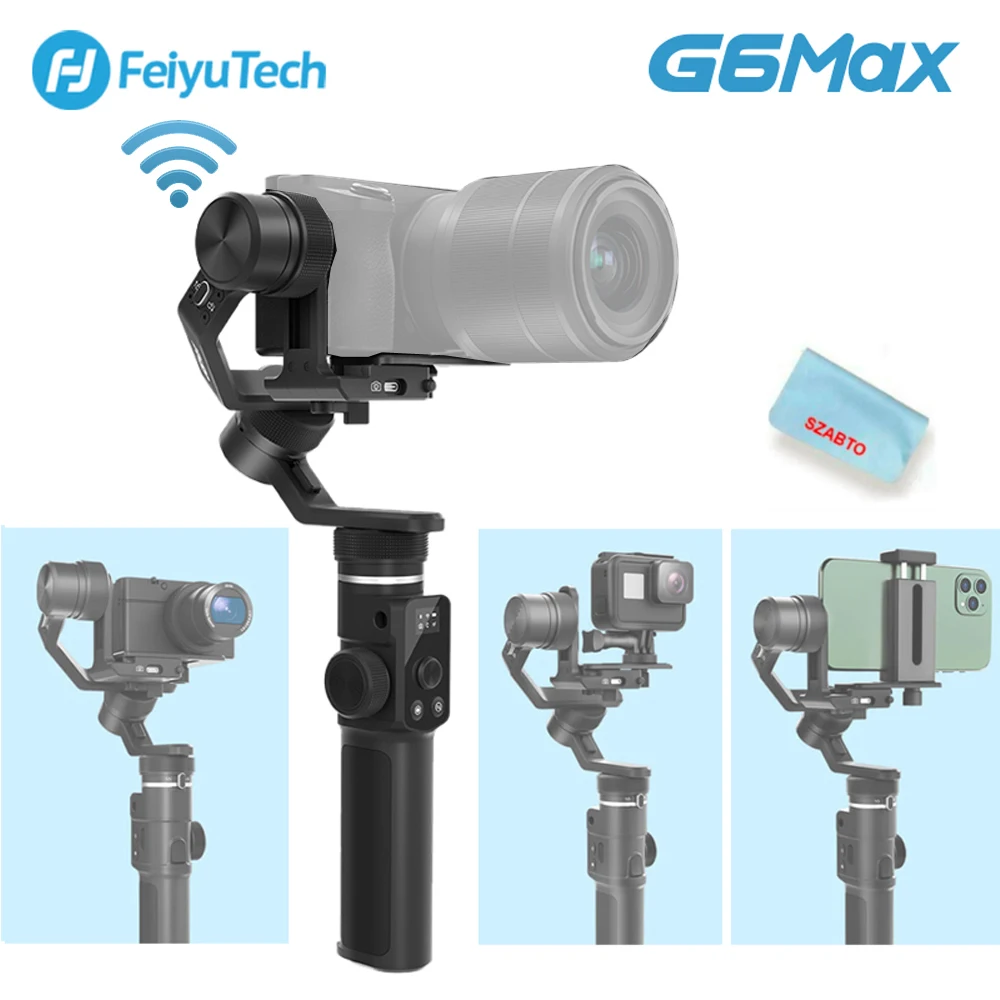 FeiyuTech G6 Max 3 Axis Handheld Gimbal Stabilizer for Mirrorless ...