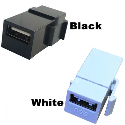 USB-2-0-Keystone-Insert-Coupler-HD-Gold-Wall-Plate-Adapter-Jack-WHITE ...