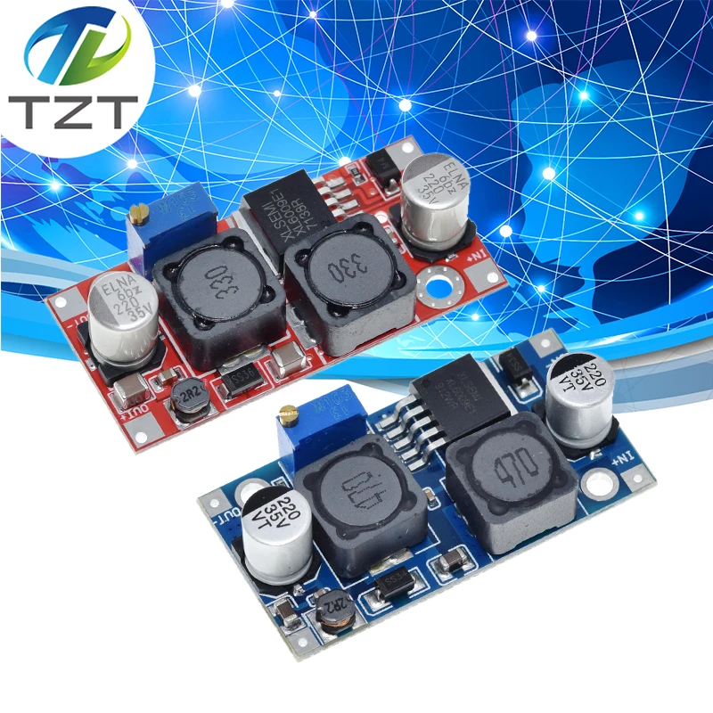 Tzt Dc-dc Auto Boost Buck Adjustable Step Down Converter Xl6009 Module Solar Voltage ...