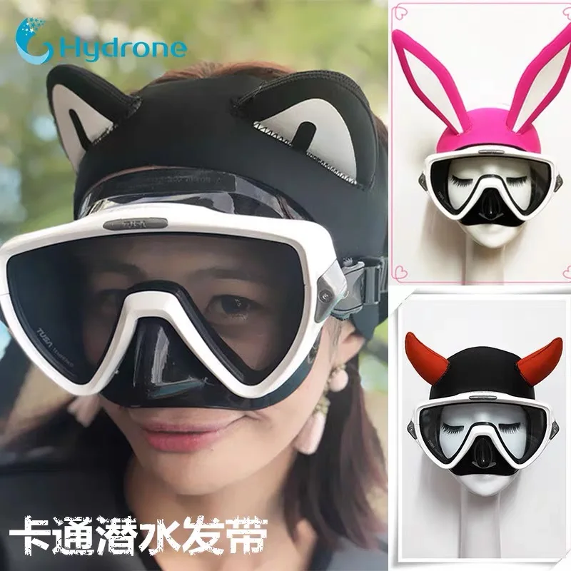2MM-Neoprene-Cartoon-Diving-Hair-Band-Headband-Hairlace-Hood-Underwater ...