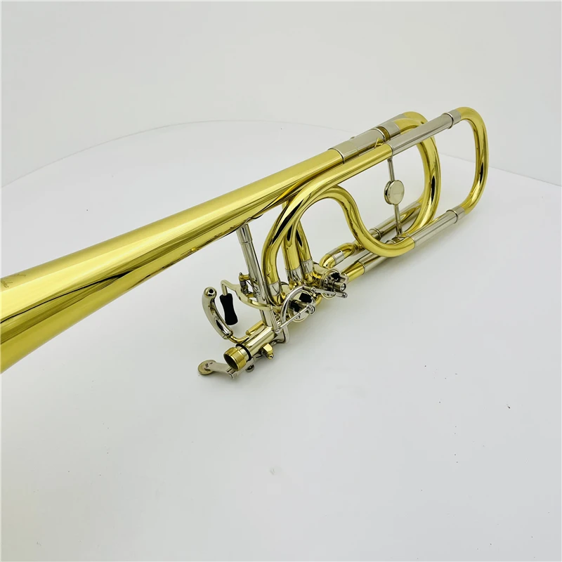 Bach LoGo Double-Piston Trombone Bb/f Brass Plated Professional Musical ...