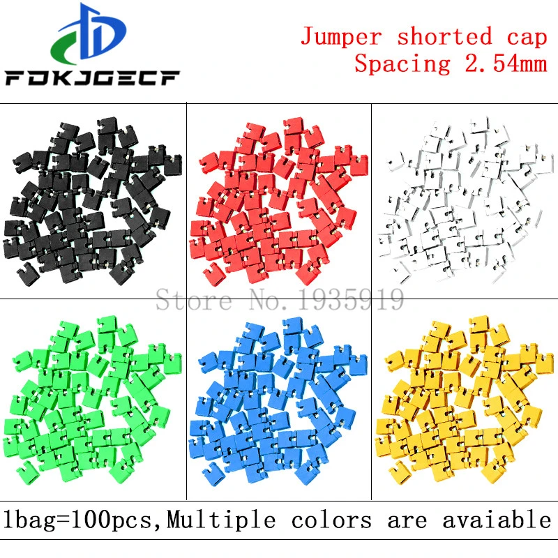 100pcs Colorful Standard Pitch Jumper Shorted Cap & Headers & Wire ...
