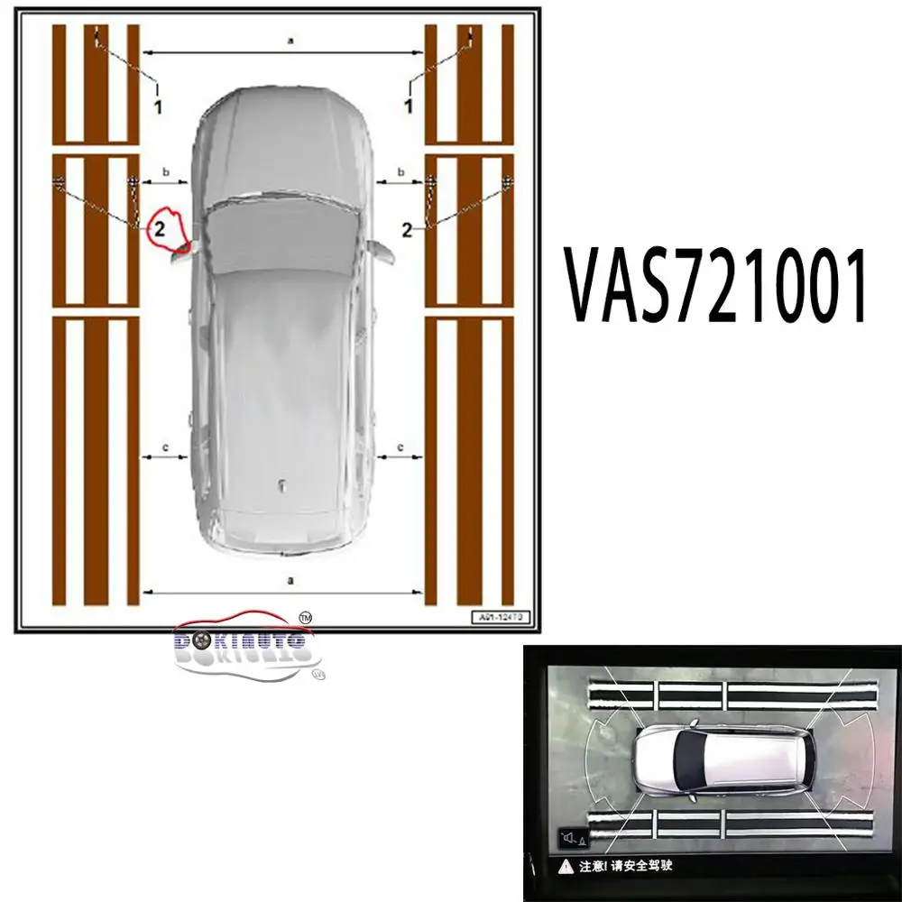 For Audi VW Skoda Seat Original 360 Environment Rear Viewer Camera ...