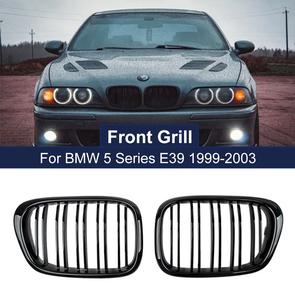 Car Front Bumper Kidney Grille Dual Slat line for BMW E39 5 Series 525 ...