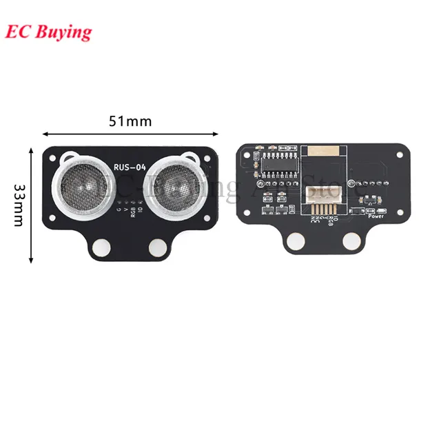 RUS-04 sensor de módulo ultrassônico com rgb colorido luzes distância ...