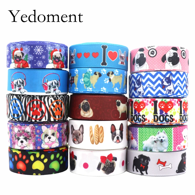 10-yards-7-8-22mm-dog-printed-grosgrain-ribbon-cute-animals-ribbon-hair ...