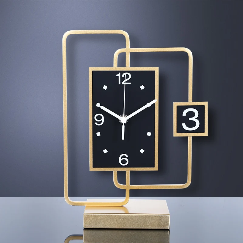 Reloj de mesa minimalista de lujo, despertador silencioso creativo de ...