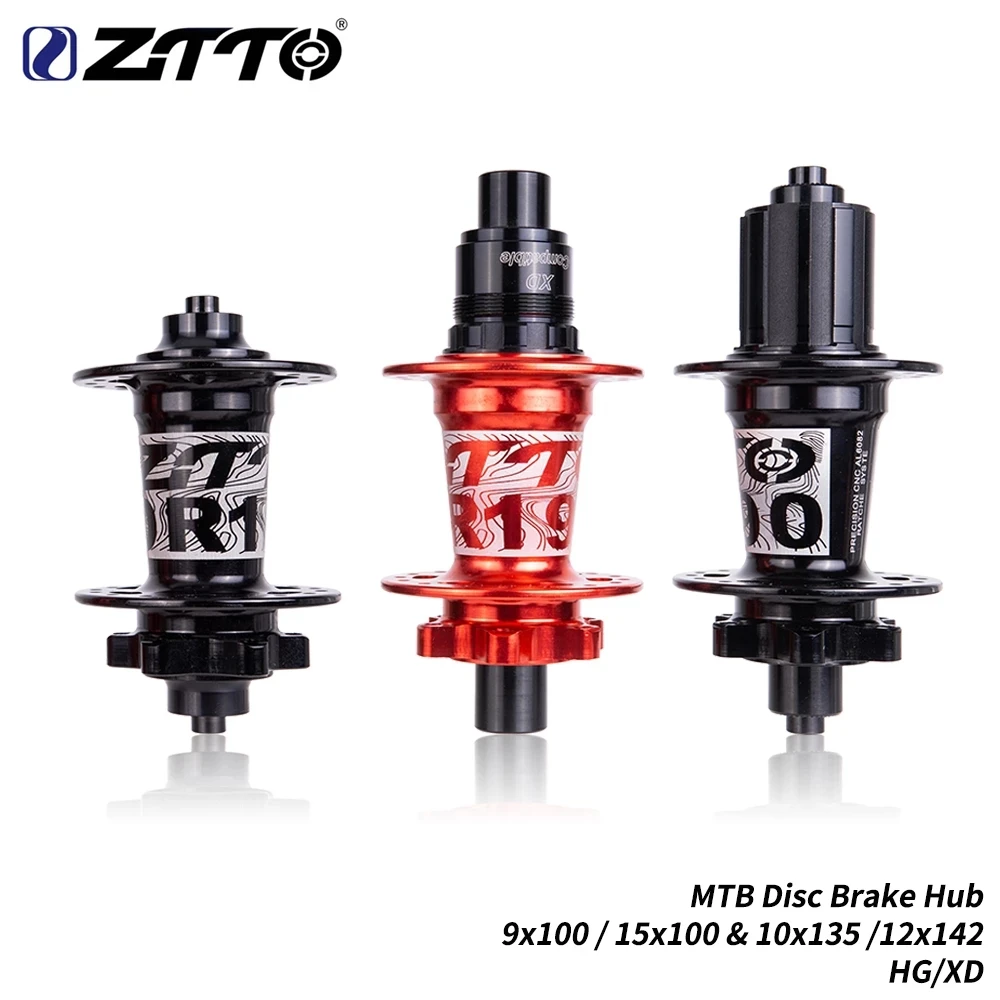 ZTTO Ratchet 54T Disc Brake MTB Hub 32H 32 Hole Thru Axle Maza Quick ...