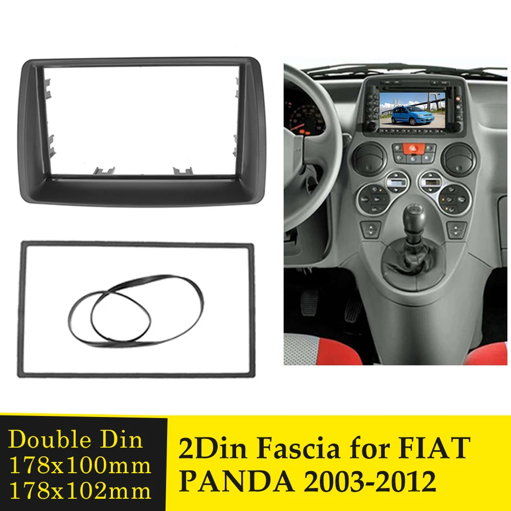 Double Din Car Radio Fascia for FIAT Panda 2003 2012 CD DVD Stereo ...