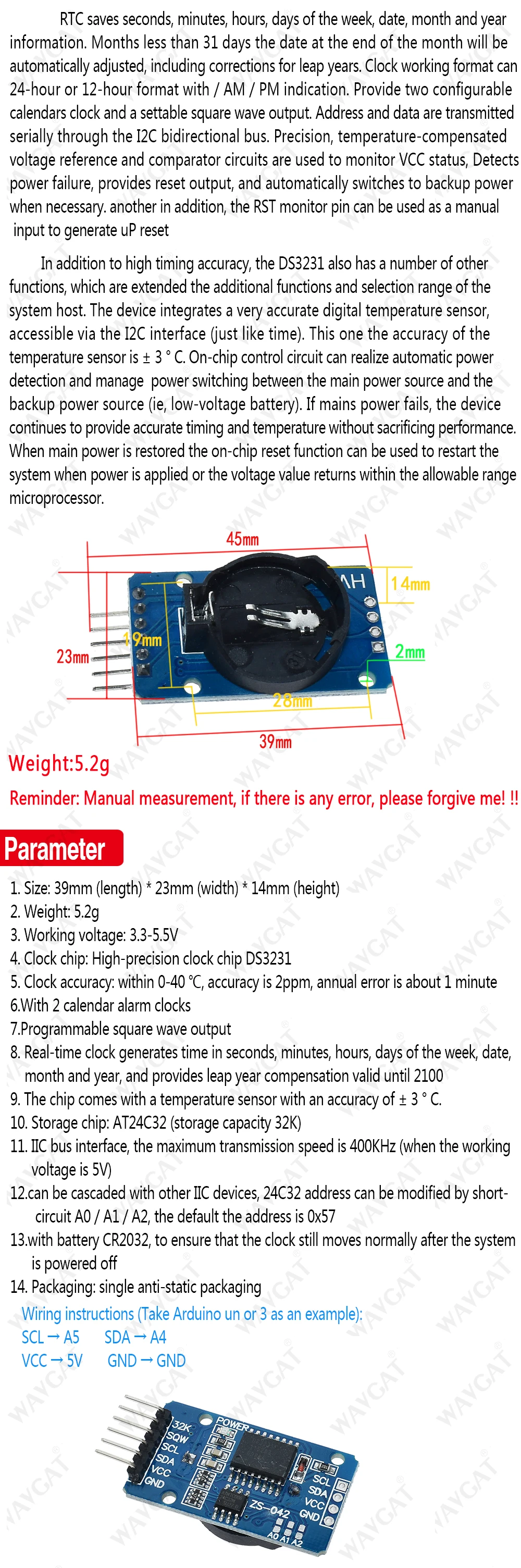 Circuits intégrés,mini 3231--Mini module de mémoire en temps réel pour ...