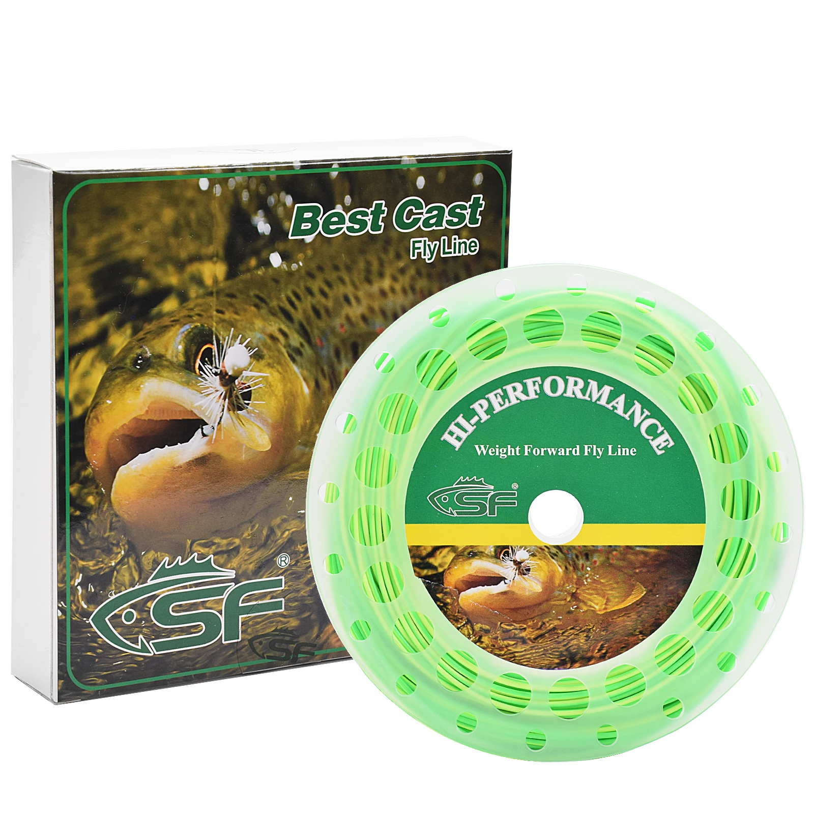 SF-Fly-Line-all-viz-bi-color-peso-hacia-adelante-flotante-pesca-con ...