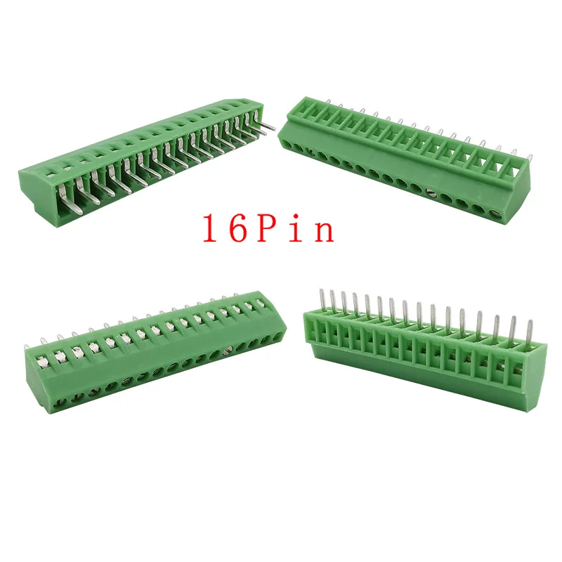10/5Pcs KF128 2.54mm/0.1" Pitch 16Pin PCB Screw Terminal Blocks Connector kf128 2.54 16Pin150V ...