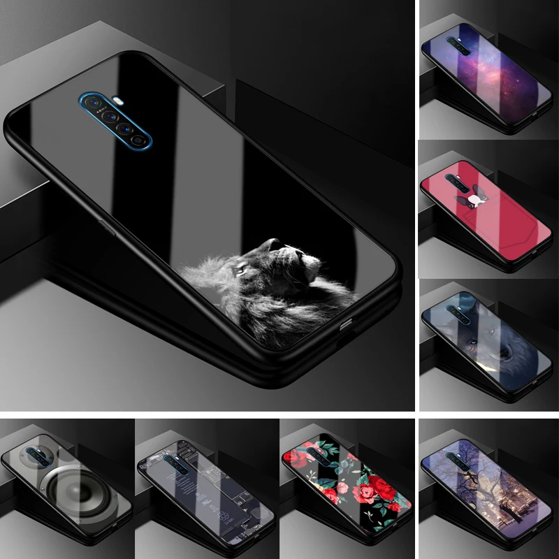 For OPPO Realme X2 Pro Case X 2 PC Plastic Glass Phone Case Black TPU ...