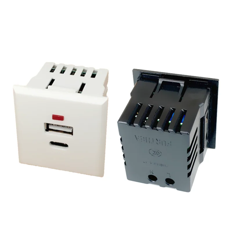 USB+Type -C AC Power Socket Embedded Desktop Receptacle DC Charging ...