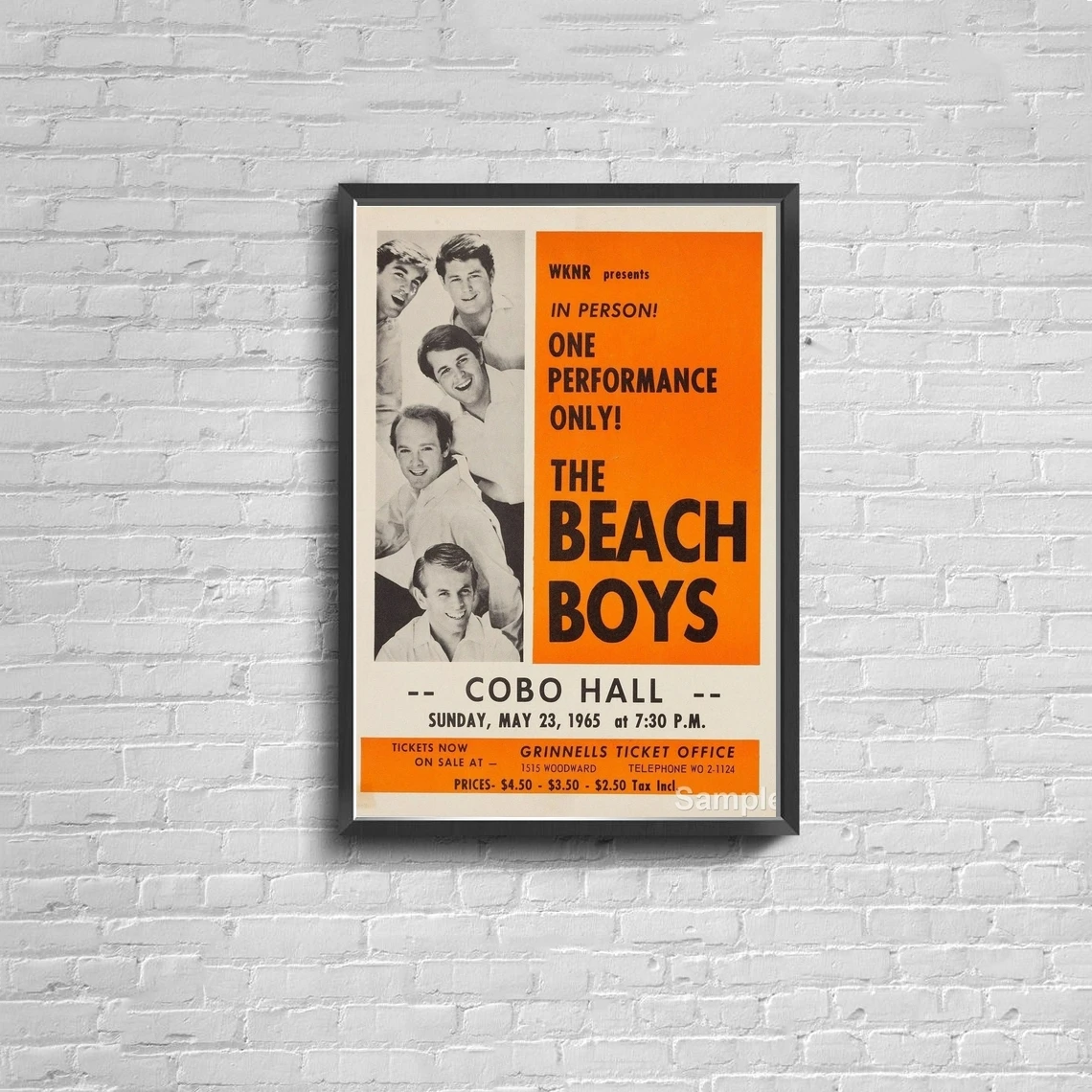 Cobo-Hall-USA-Vintage-1960s-Music-Concert-Canvas-Poster-Print-Home-Wall ...