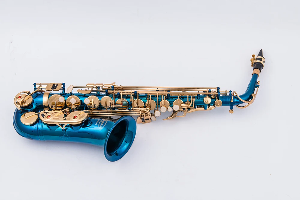 High-Quality-New-blue-green-Saxophone-Eb-Flat-Alto-Saxophone-Brass ...