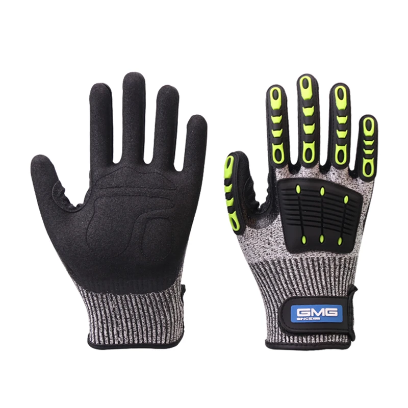 GANT DE CHANTIER,Yellow-S--gants de travail de sécurité résistants aux ...
