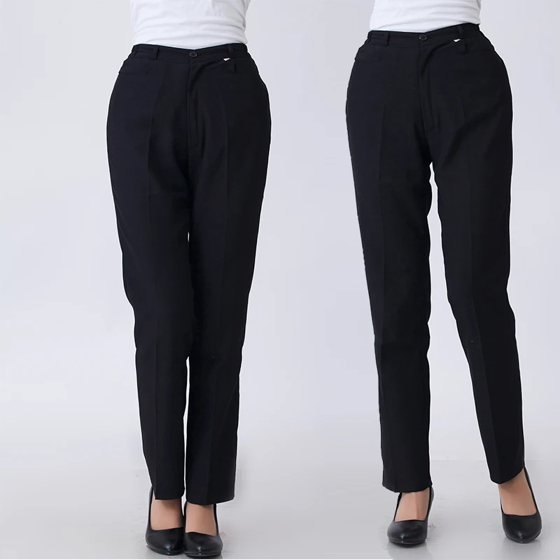 New-Ladies-Black-Waiters-Work-Wear-Uniforms-Female-Best-Chef-Pants ...