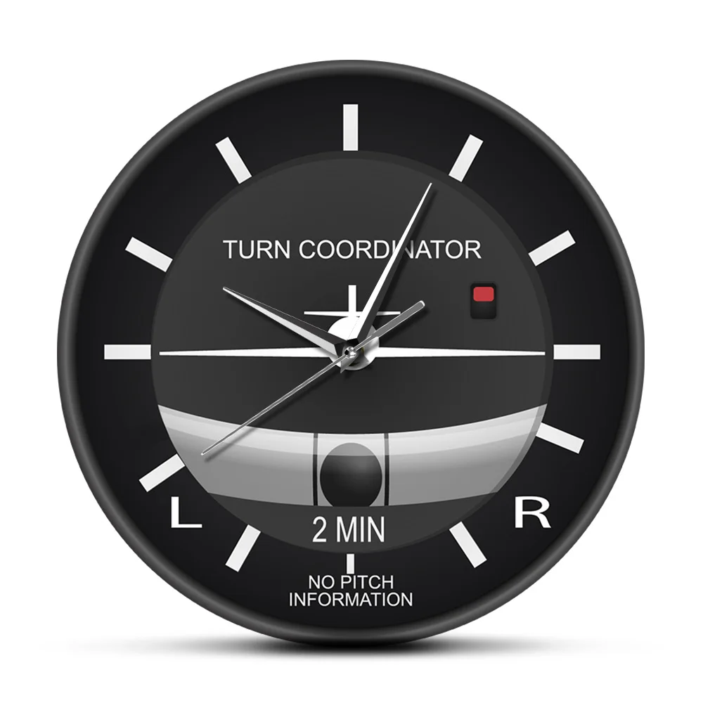 Cockpit-Style-Face-Printed-Wall-Clock-Aviation-Classic-Mute-Non-Ticking ...