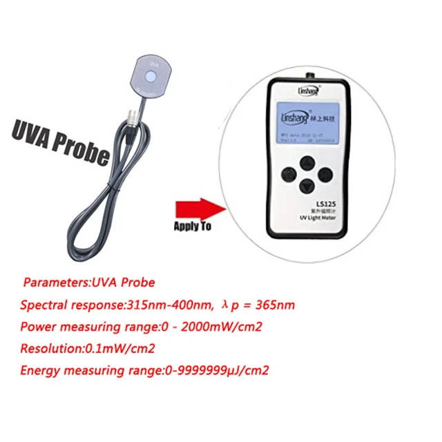 Probe UV Sensor UVA 365nm Peak Wavelength For LS125 UV, 51% OFF