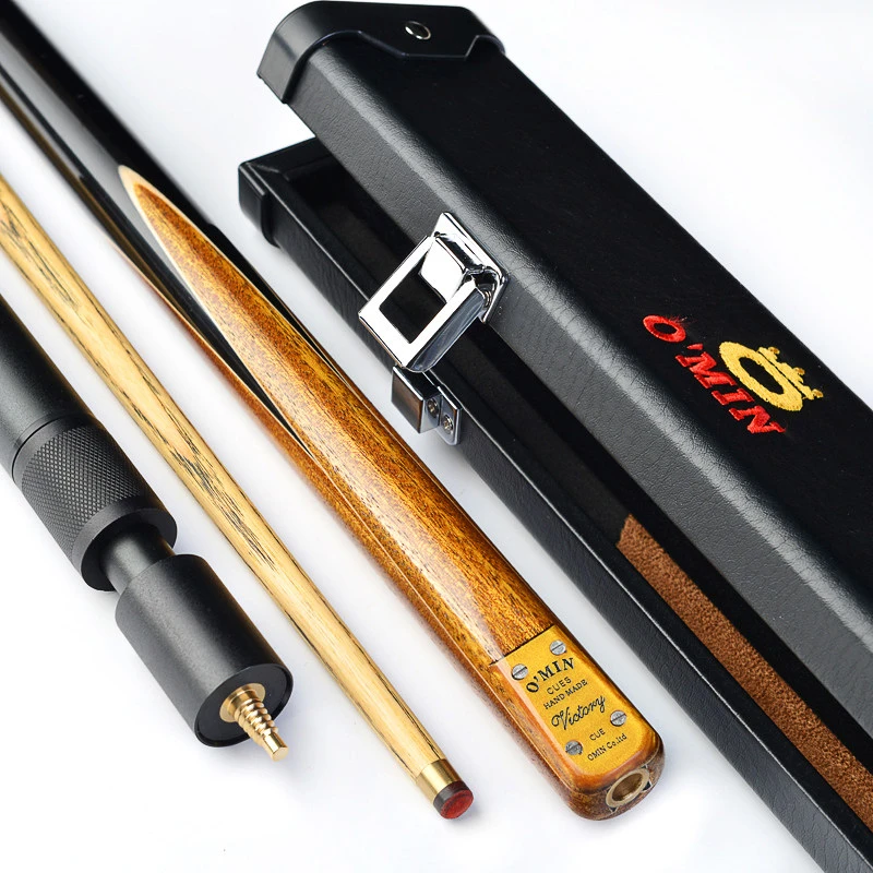 Omin Cue Victory 3/4 Snooker Cue 9.5/9.8mm Tip Ash Wood Shaft Brass ...