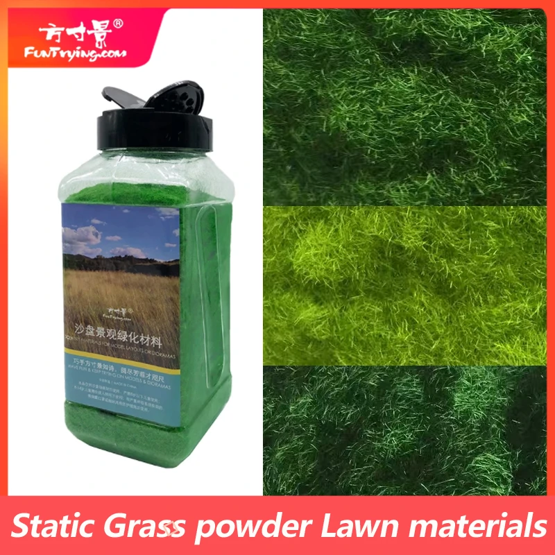 30g 3mm Static Grass Powder Lawn Miniature Scene Train Railway Layout ...