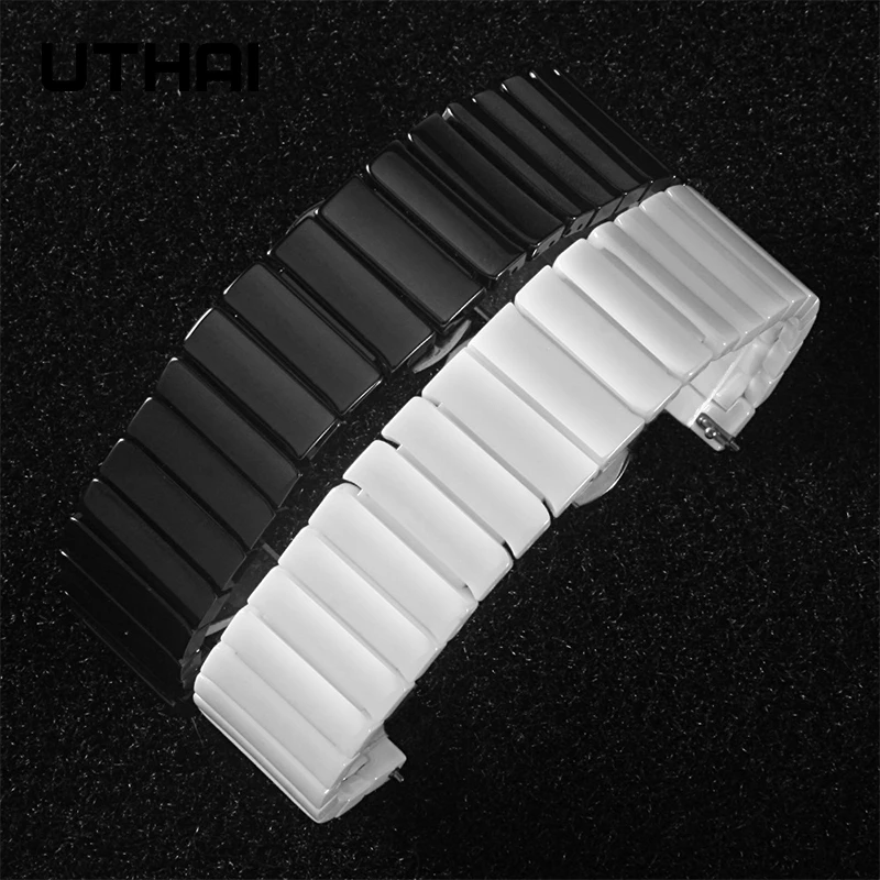 Uthai C03 Ceramic 20/22 / 24mm Watch Strap Watch Band For Samsung Watch ...