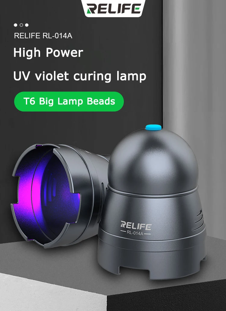 Fer-poste a souder,Lampe à polymérisation à colle UV RELIFE RL-014A LED, huile verte violette ...