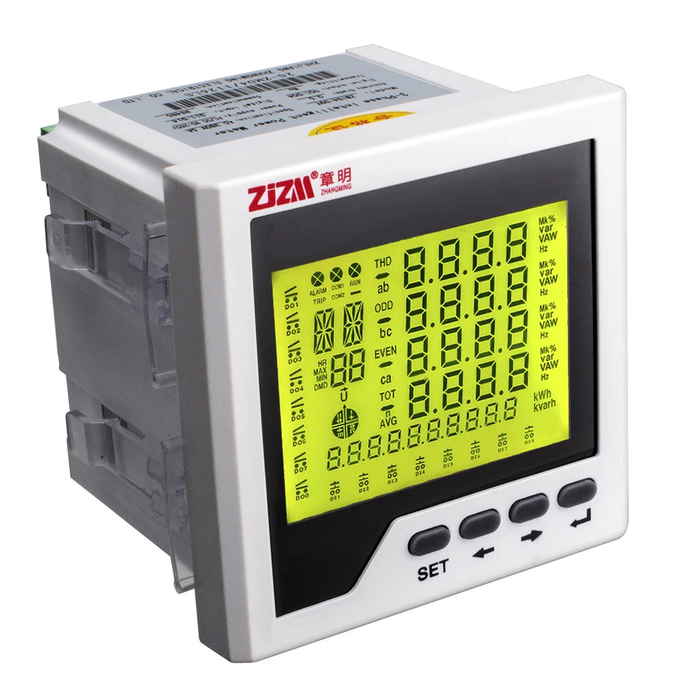 RS485-Multifunction-Power-Meter-Intelligent-Digital-LCD-Display-Three ...